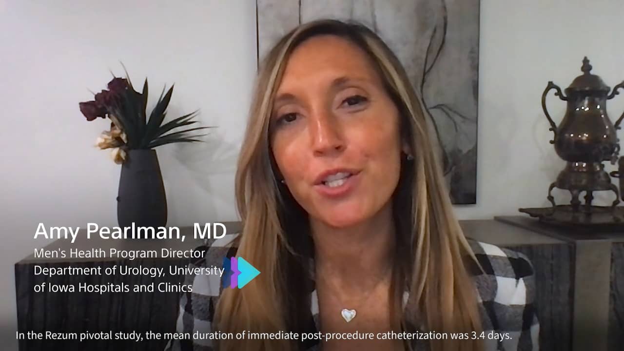 Dr. Amy Pearlman on Post-Procedure Catheterization with Rezūm™ on Vimeo