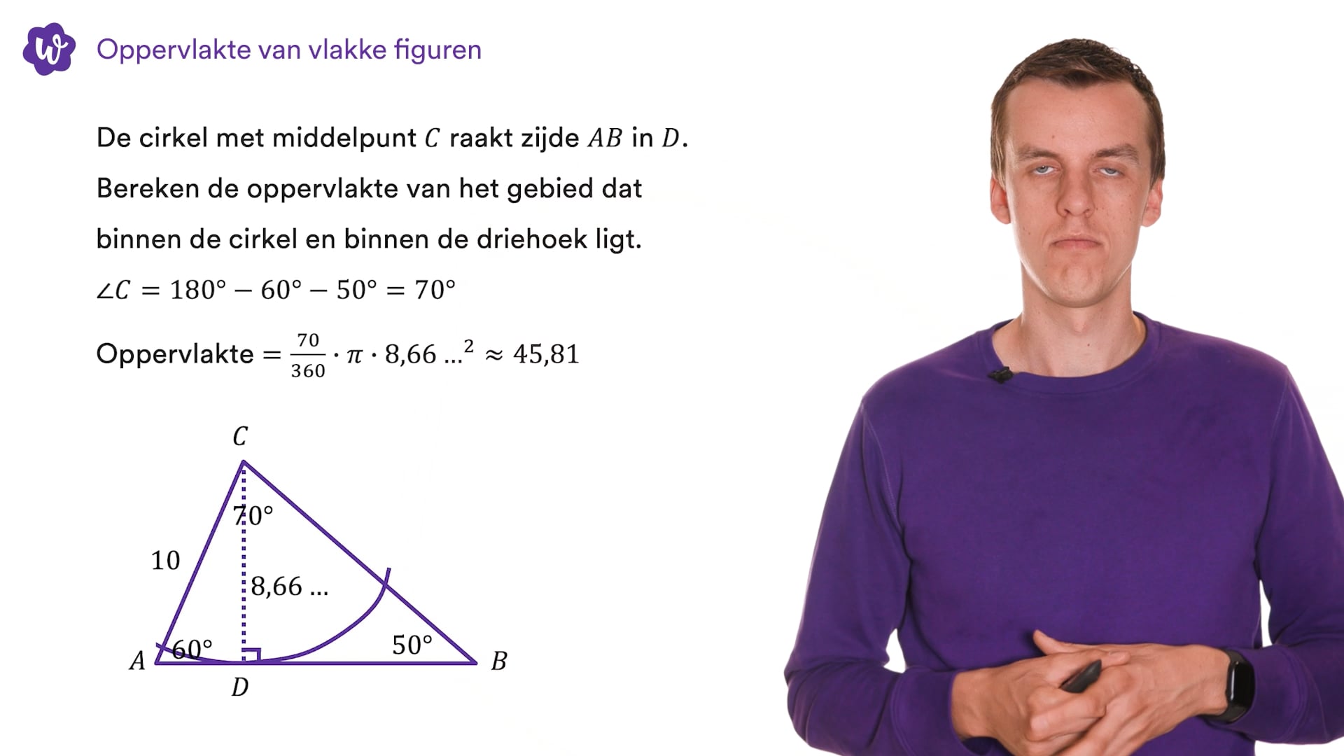 Oppervlakte van vlakke figuren oefenen | StudyGo