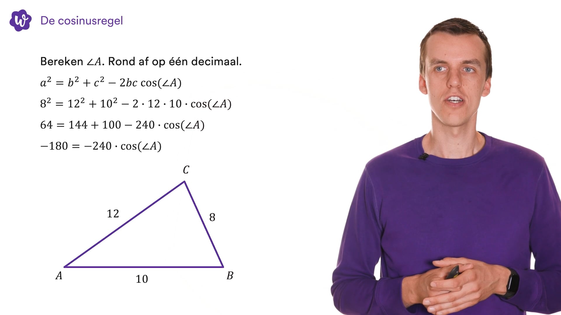 De cosinusregel (VWO) oefenen | StudyGo