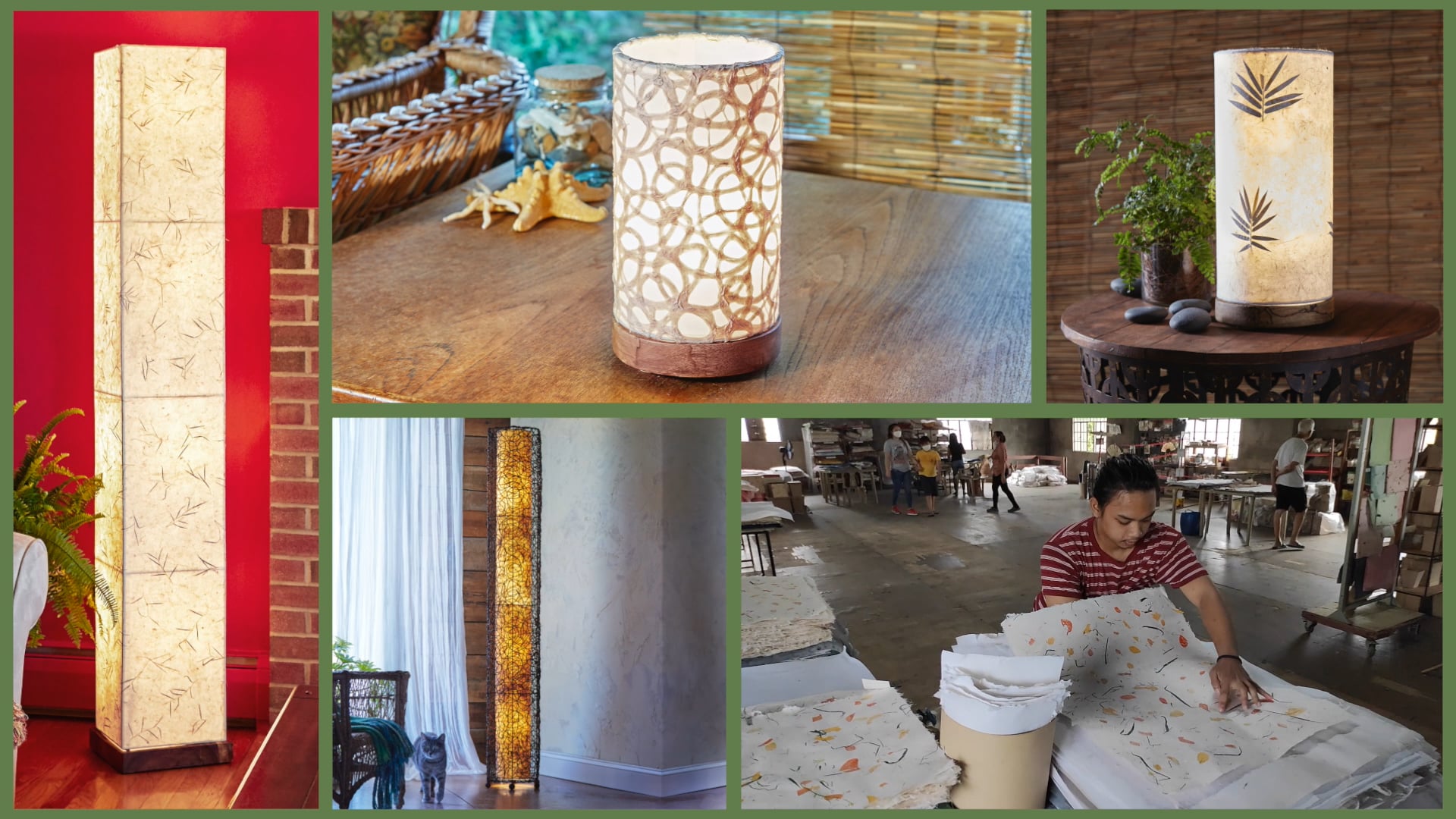 Paper Cylinder Lamp Table Lines - Transitional - Table Lamps - by ...