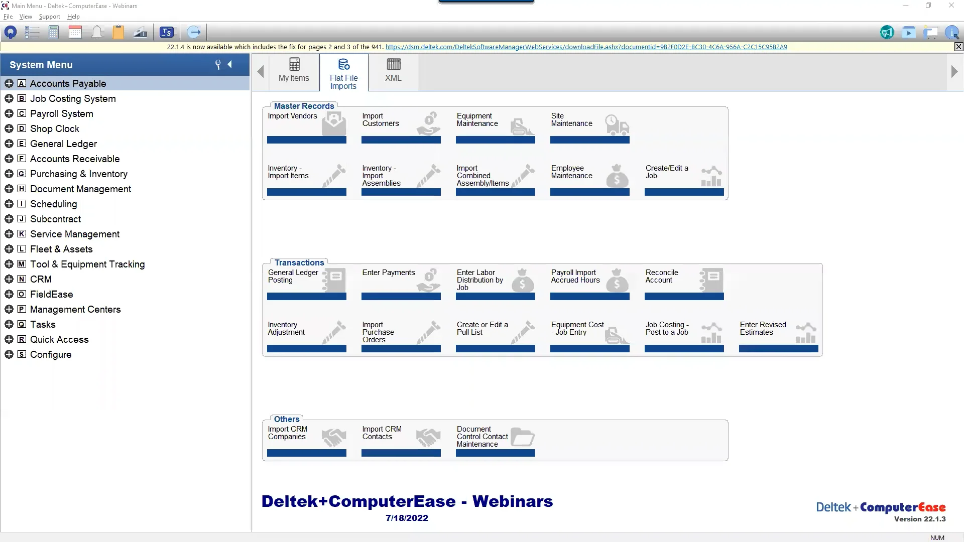 Importing Options with Deltek + ComputerEase