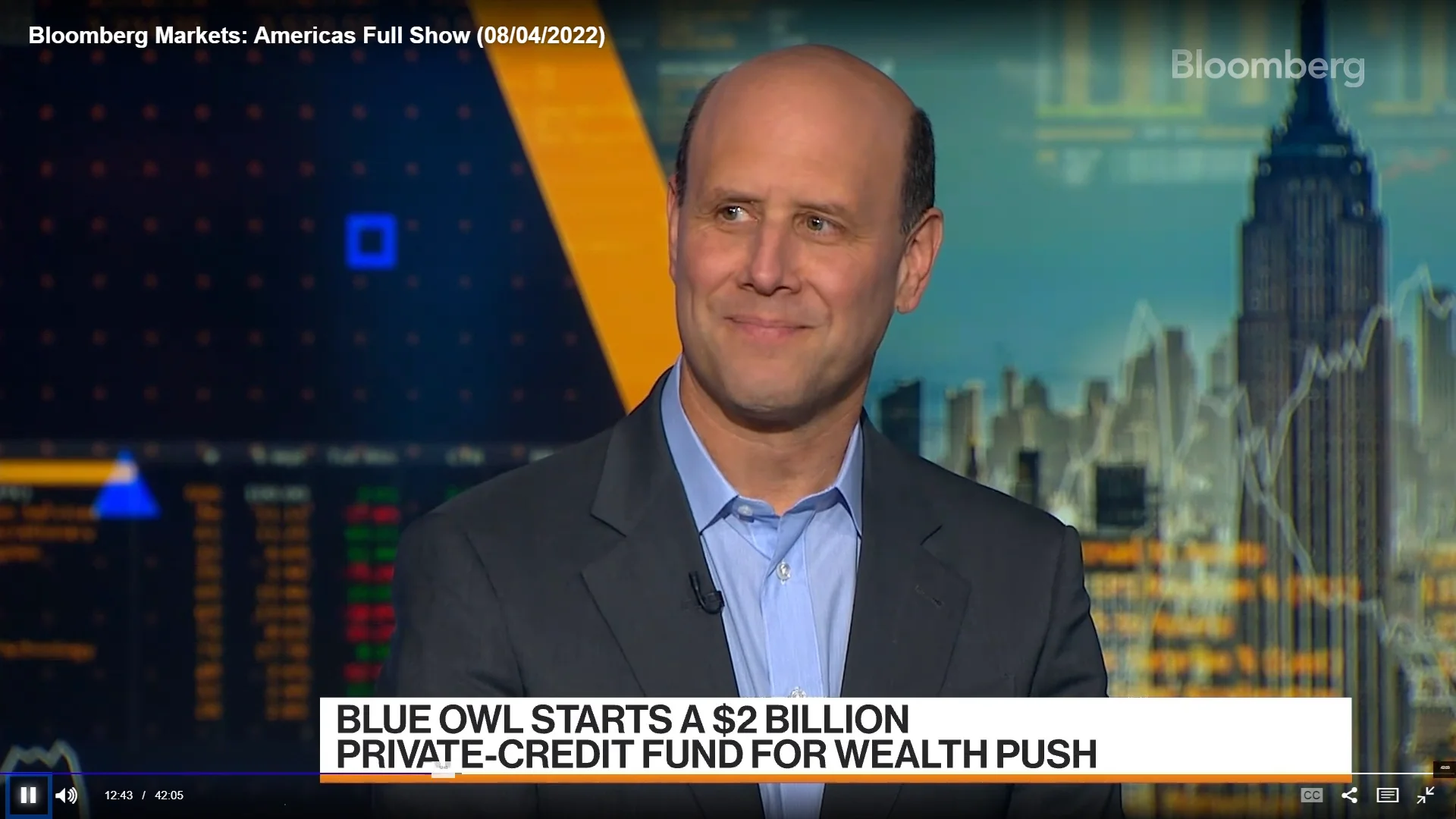 Bloomberg: Blue Owl featured on "Bloomberg Markets" on Vimeo