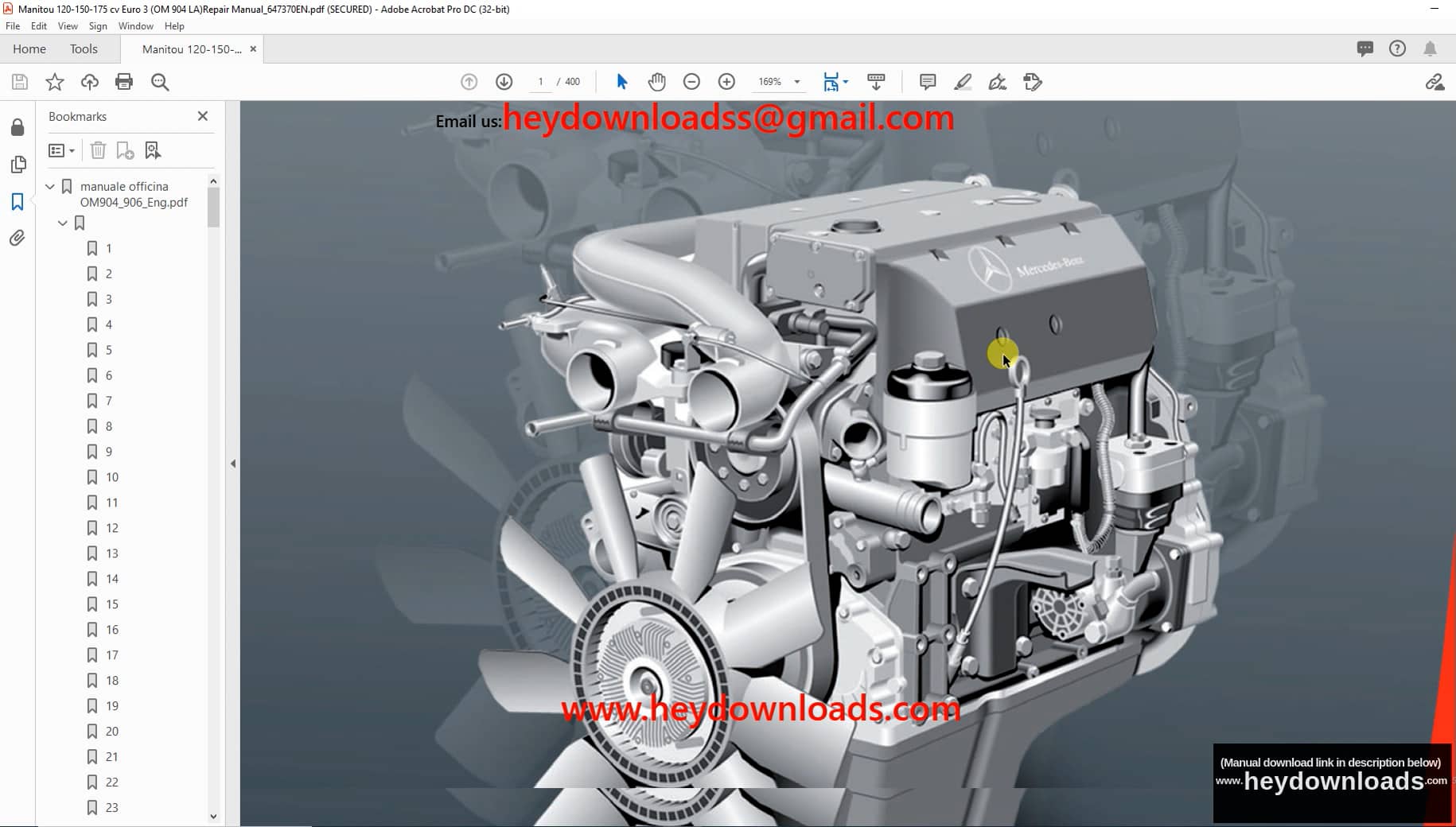 Manitou MERCEDES MOTOR 120-150-175 cv Euro 3 (OM 904 LA)Repair Manual ...