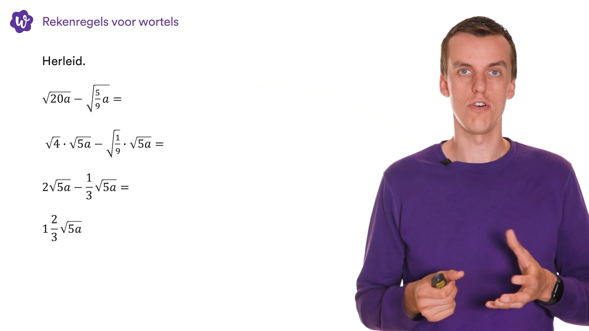 Rekenregels voor wortels oefenen | StudyGo