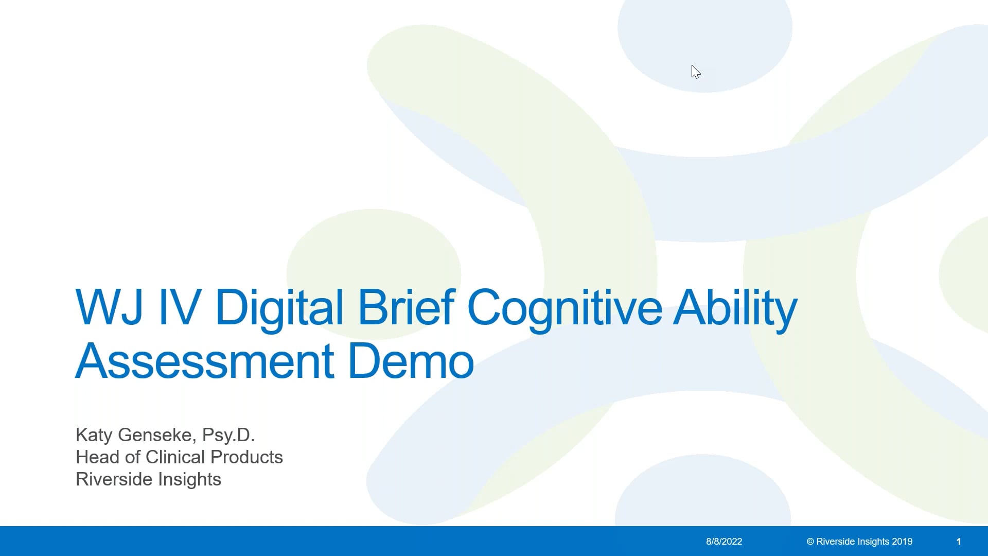 Evalu8 - Day 1 Session 2: WJ IV Digital Brief Cognitive Ability ...