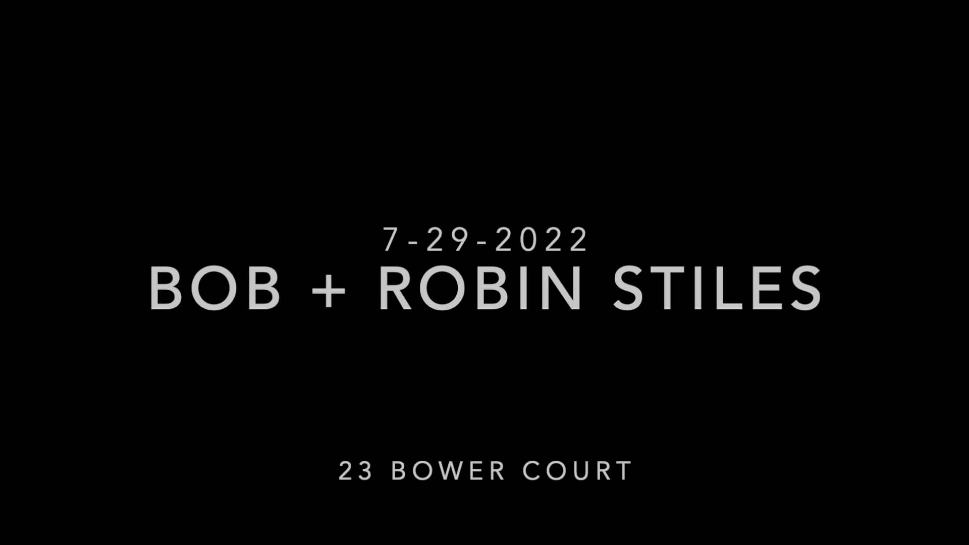 Bob & Robin Stiles - Oral history 07_29_2022 on Vimeo