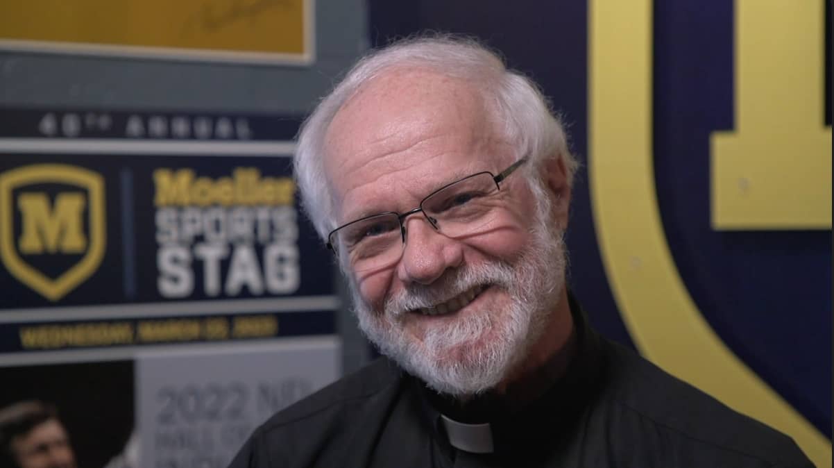 Fr. Tom Kreidler Returns Home to Archbishop Moeller on Vimeo