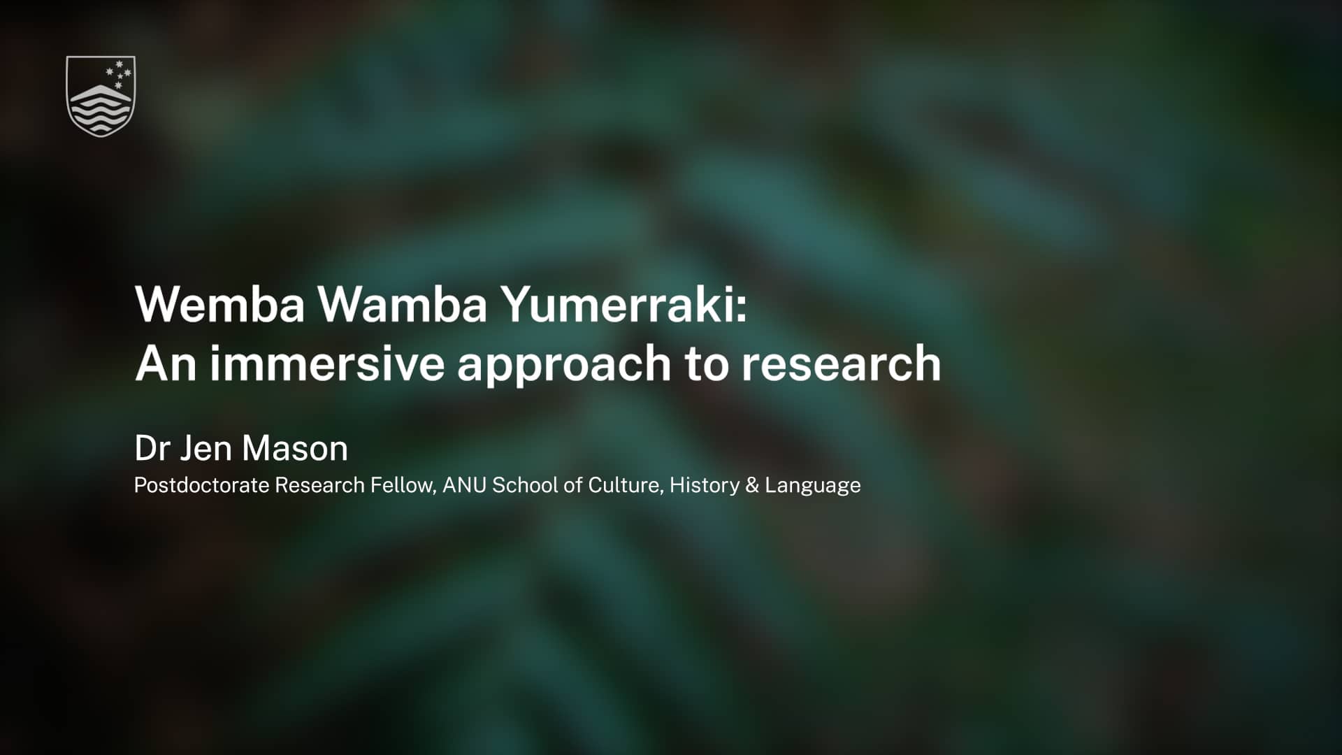 Murrindyarr-yaba Seminar Series - Wemba Wamba Yumerraki: An immersive ...