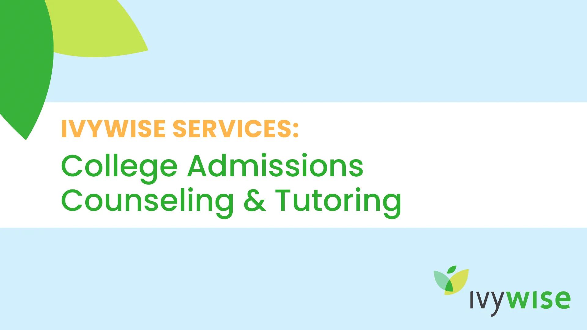 About IvyWise - IvyWise: College Admissions Counseling and Tutoring on ...