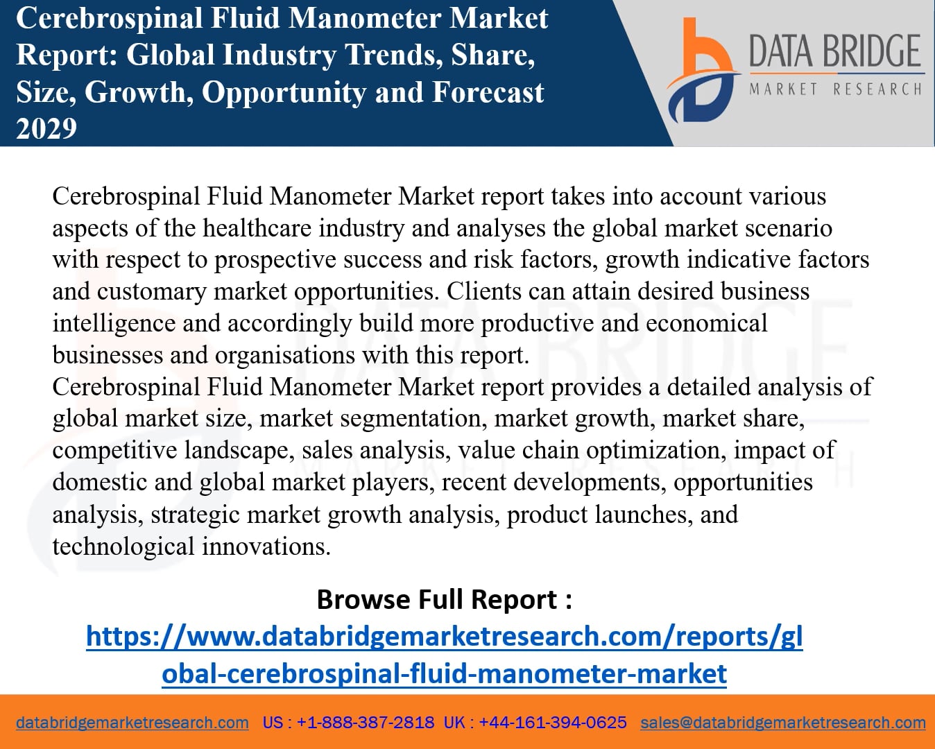 Global Cerebrospinal Fluid Manometer Market on Vimeo