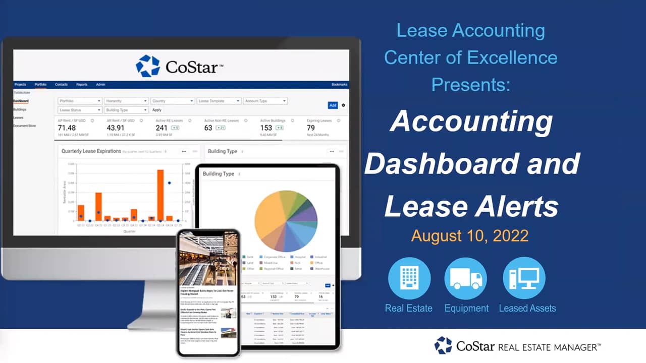 CoStar - Accounting Dashboard and Lease Alerts Webinar, Aug 10, 2022 on ...