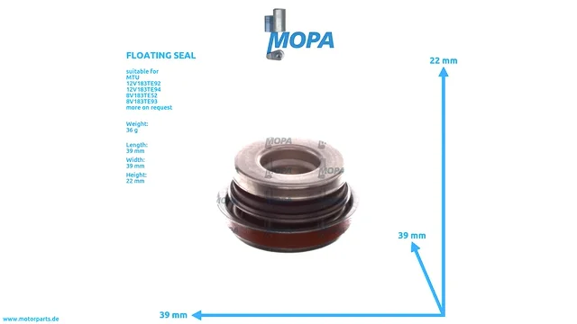 0012012619 - MOPA FLOATING SEAL suitable for MTU engines on Vimeo