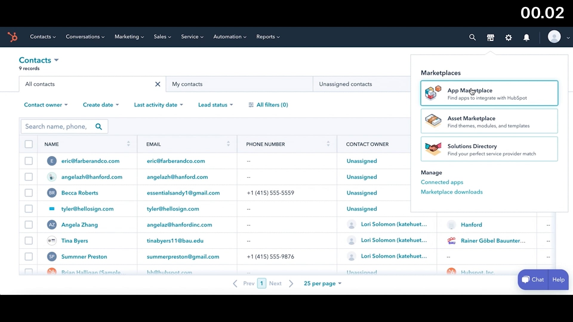 Installing the HubSpot & HelloSign integration on Vimeo