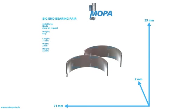 04232679 - MOPA BIG END BEARING PAIR suitable for Deutz engines on Vimeo