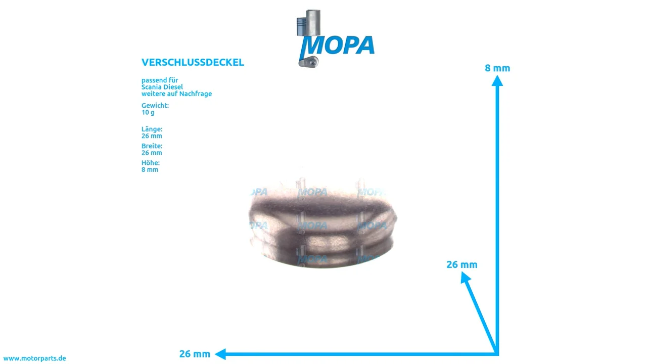 1345682 - MOPA VERSCHLUSSDECKEL passend für Scania Diesel Motoren on Vimeo