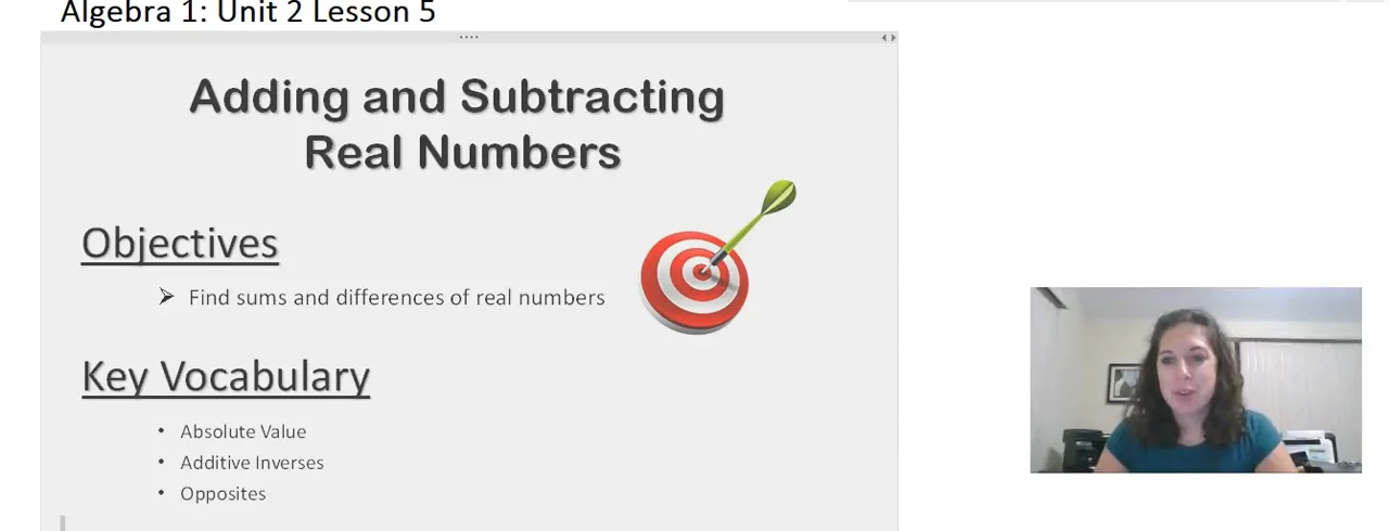 Lesson 5- Adding & Subtracting Real Numbers on Vimeo
