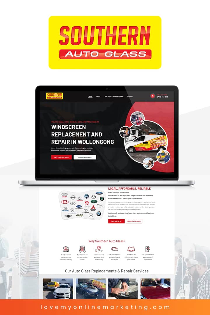 Auto Glass Company Website Design by Love My Online Marketing on Vimeo