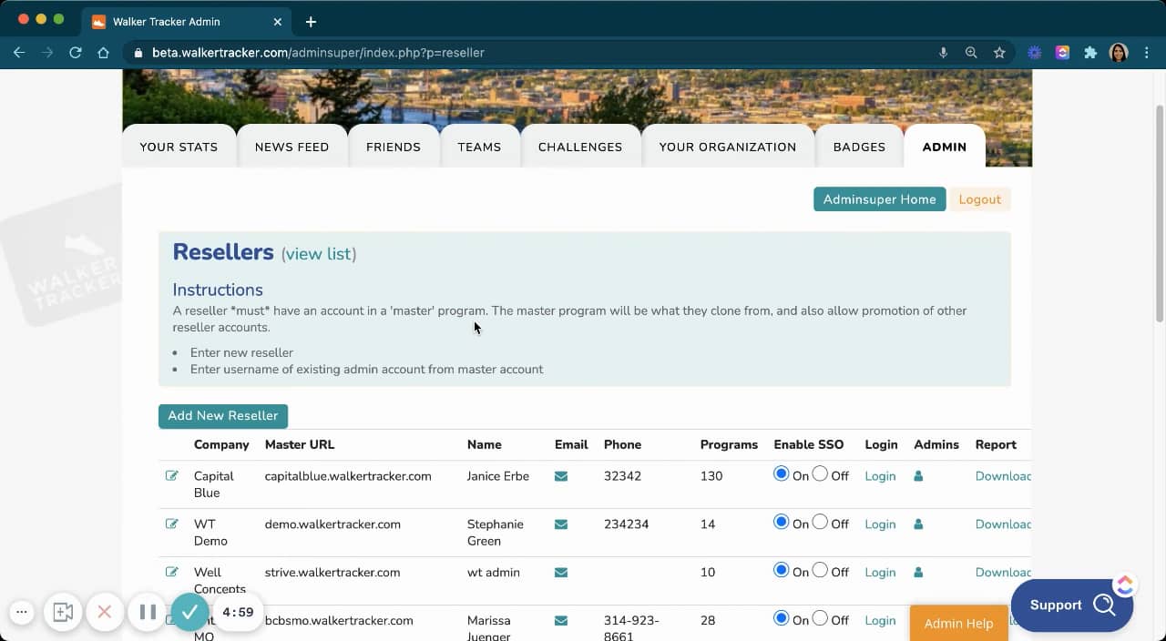 Walker Tracker Admin on Vimeo