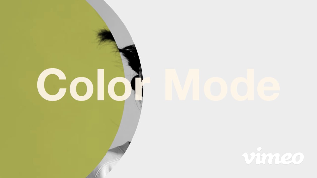 Color Mode on Vimeo