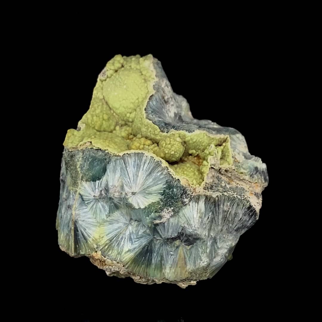 Wavellite with Variscite (rare locality specimen) (ex Wouter Van ...
