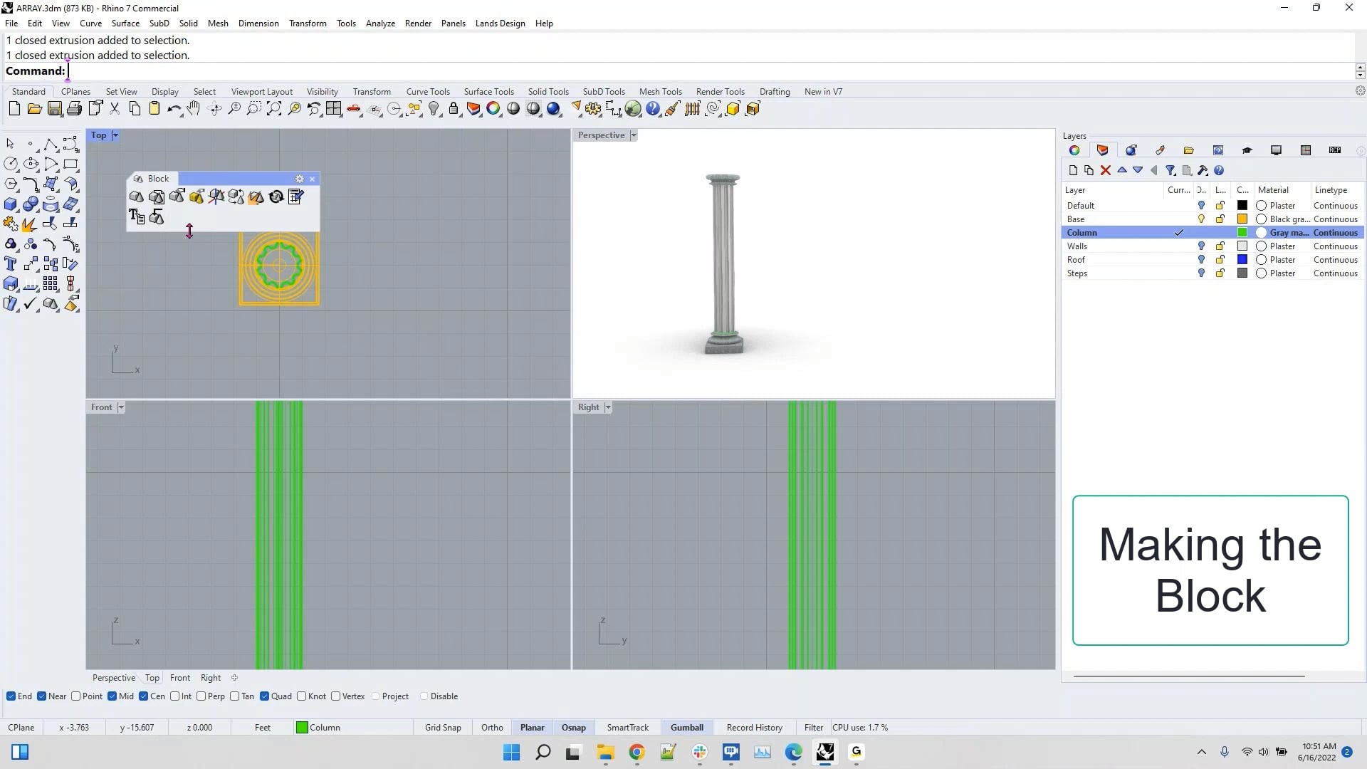 Rhino Block Tutorial - 03 Making a Block on Vimeo