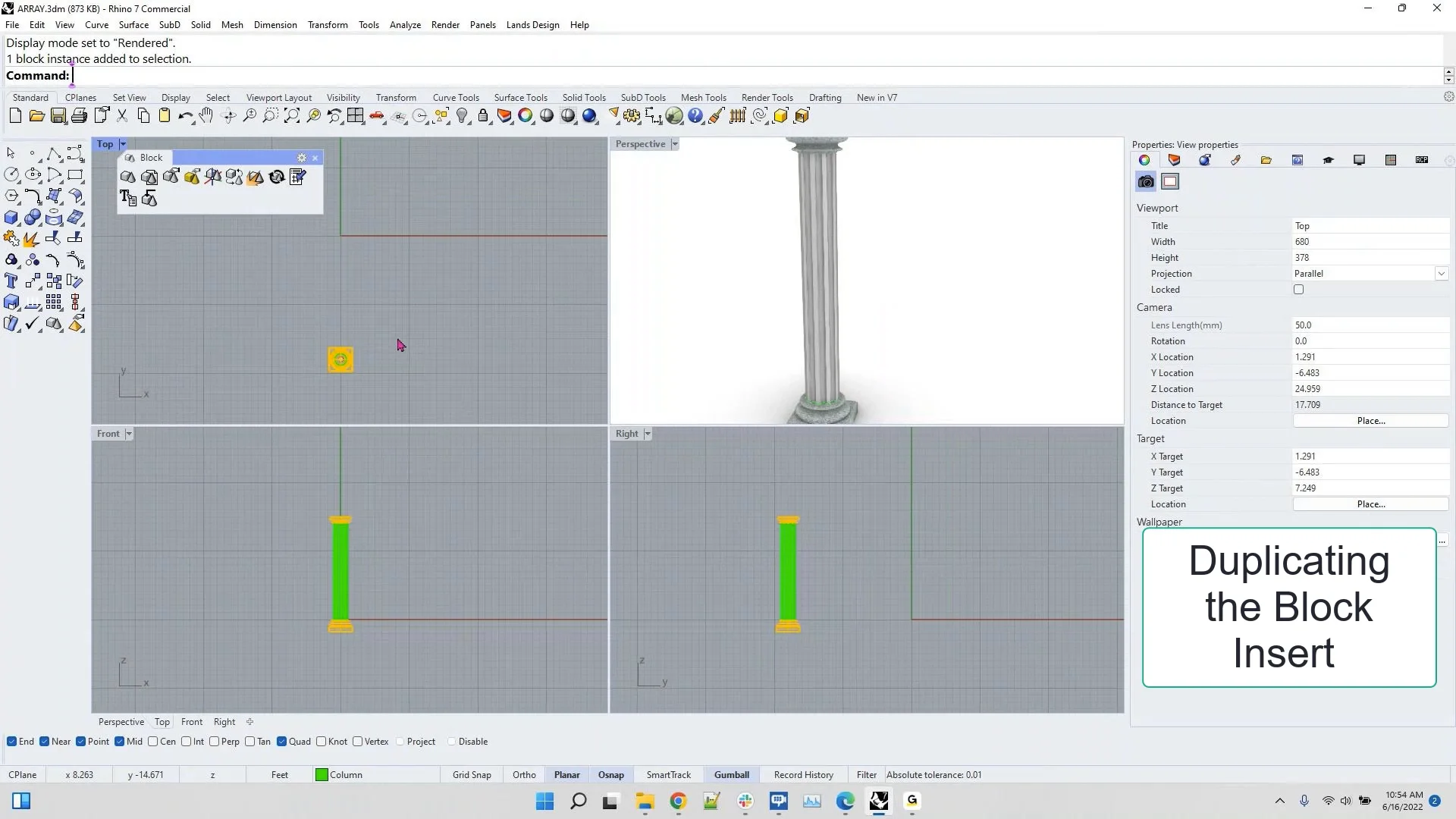 Rhino Block Tutorial 04 Duplicating Block Instances On Vimeo