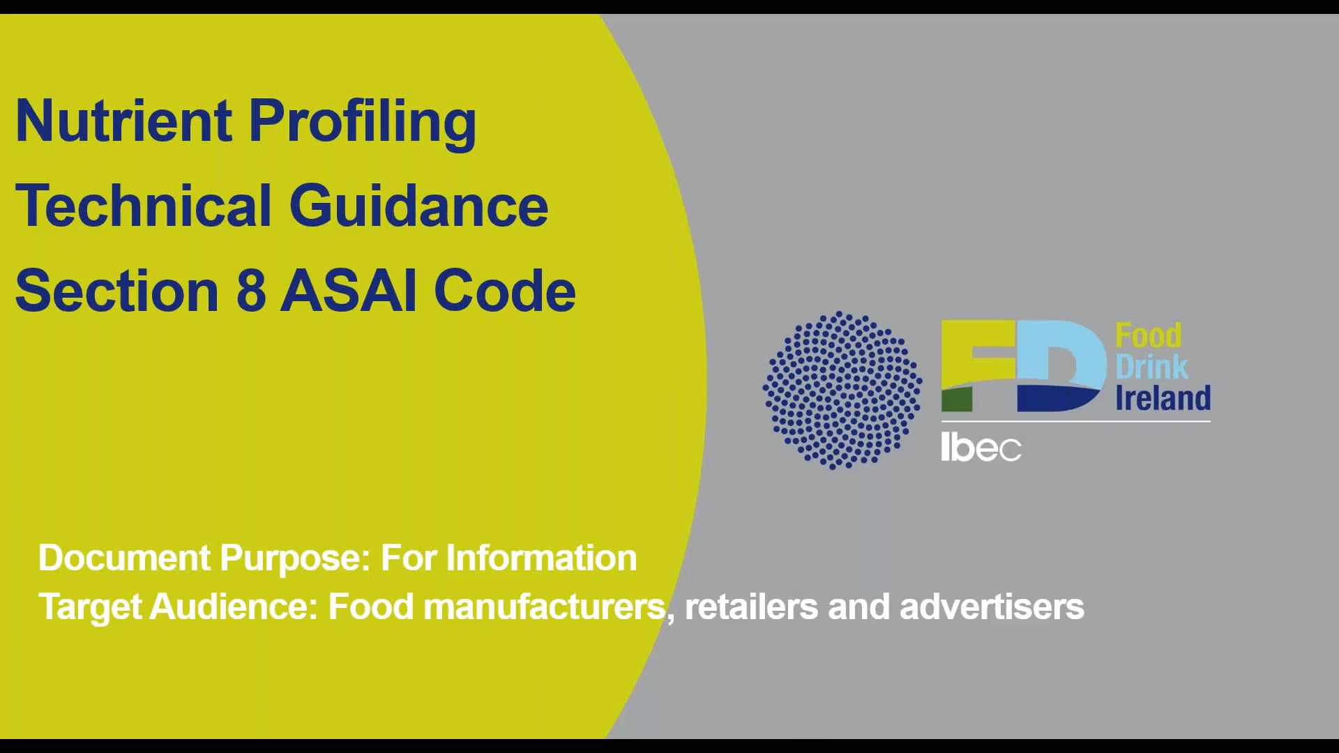 Nutrient profiling model technical guidance for the ASAI Code on Vimeo