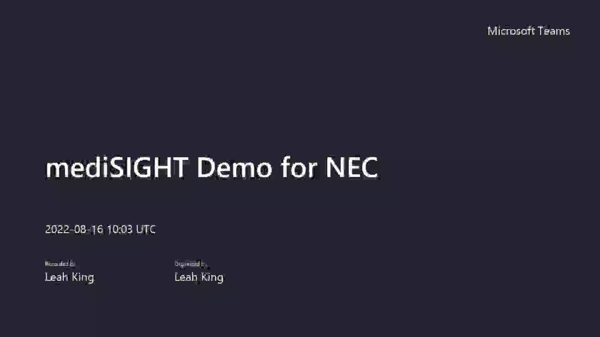 mediSIGHT Demo for NEC-20220816_110258-Meeting Recording.mp4 on Vimeo
