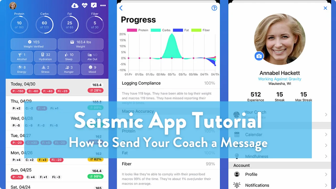 Seismic App Tutorial: How to Send Your Coach a Message on Vimeo