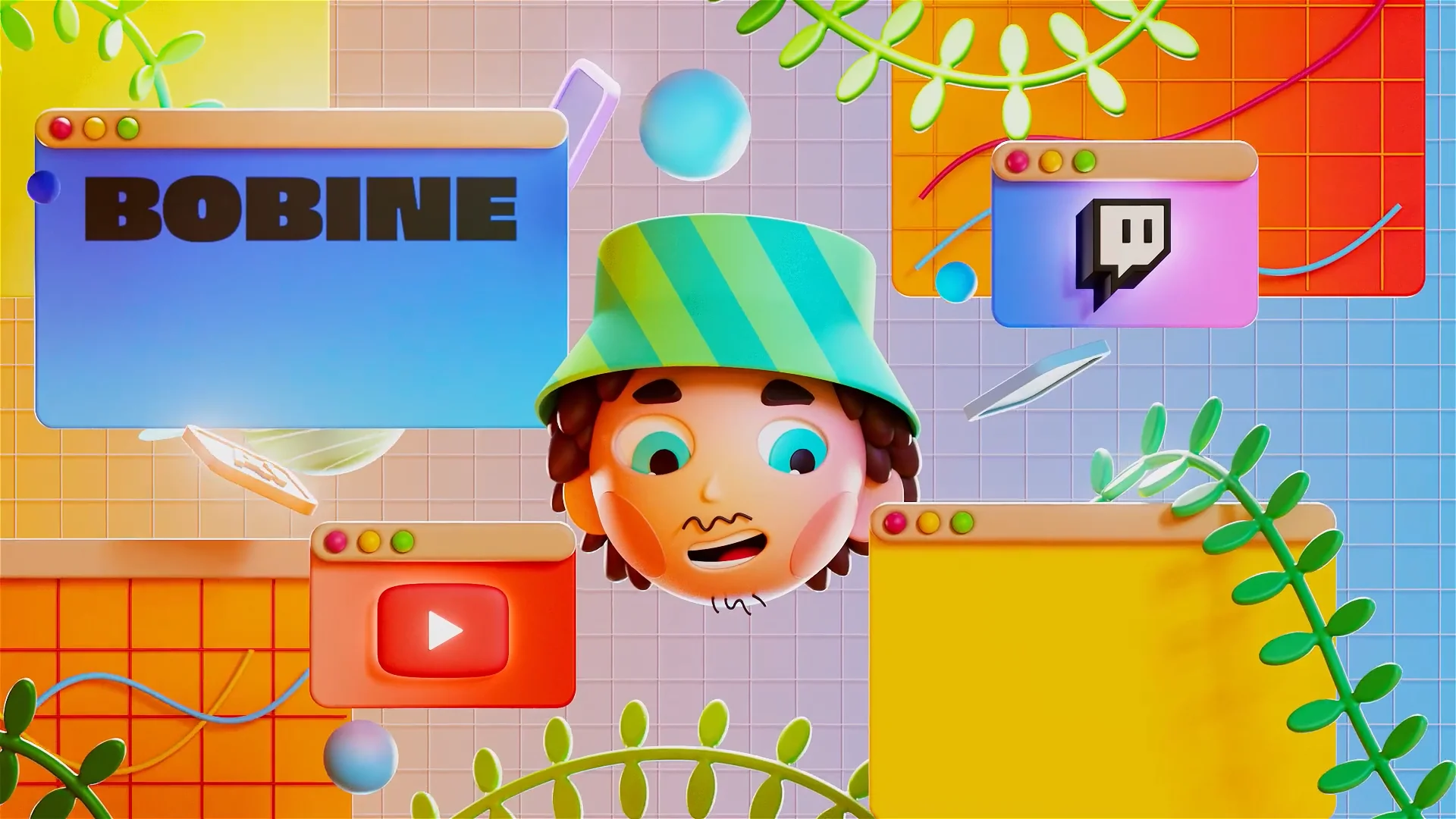 3D rebrand for Justin Buisson, by blansable