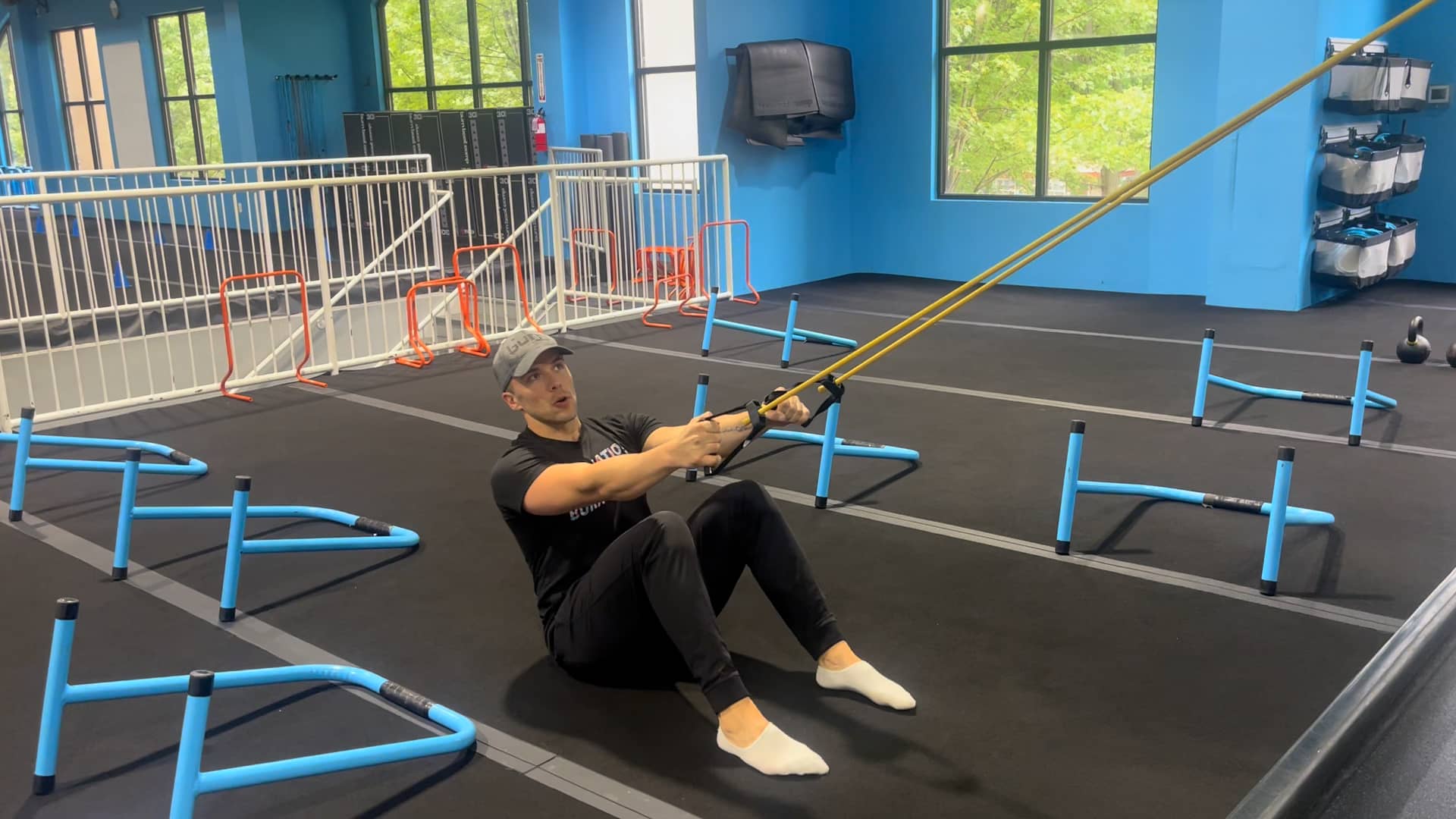 Handled Resistance Band Seated Incline Underhand Row on Vimeo