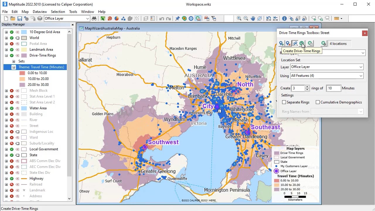 Using Maptitude with the Australia Country Package