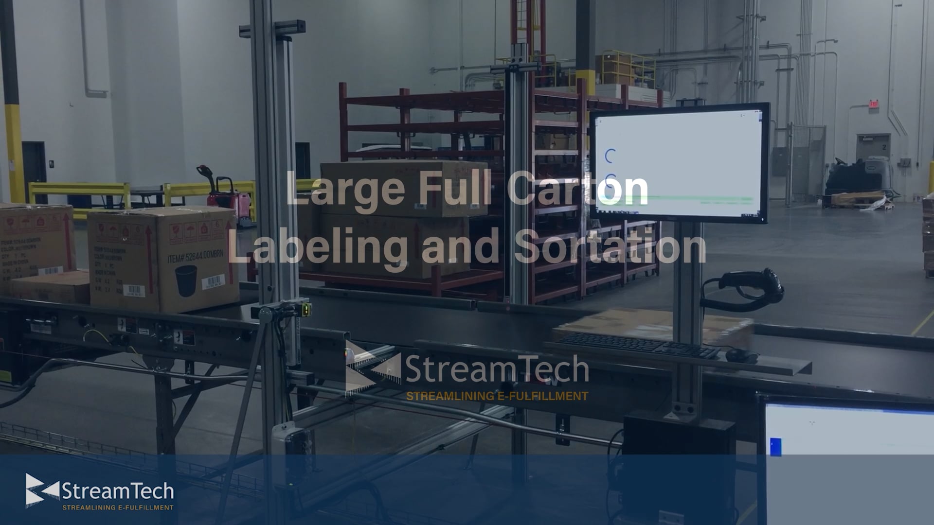 Large Full Carton Labeling and Sortation on Vimeo