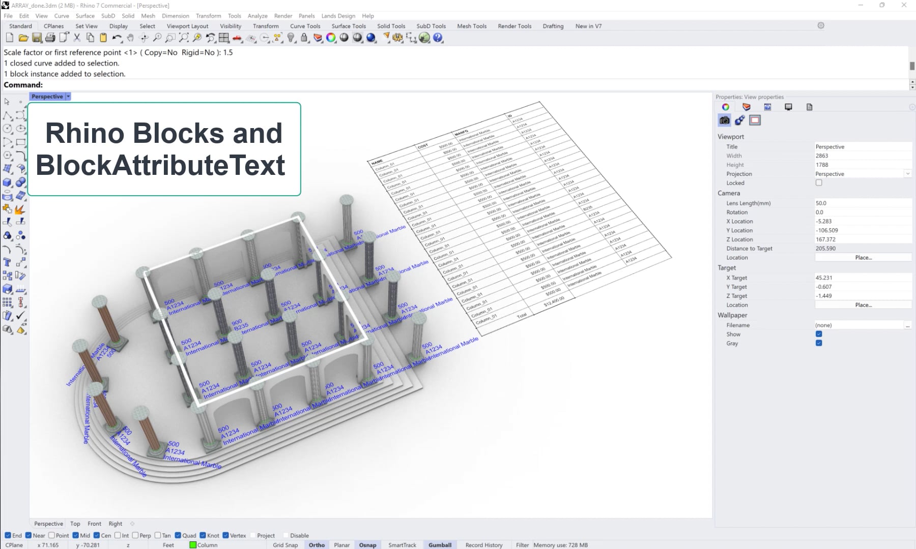 Rhino Block Tutorial Intro To Blocks On Vimeo