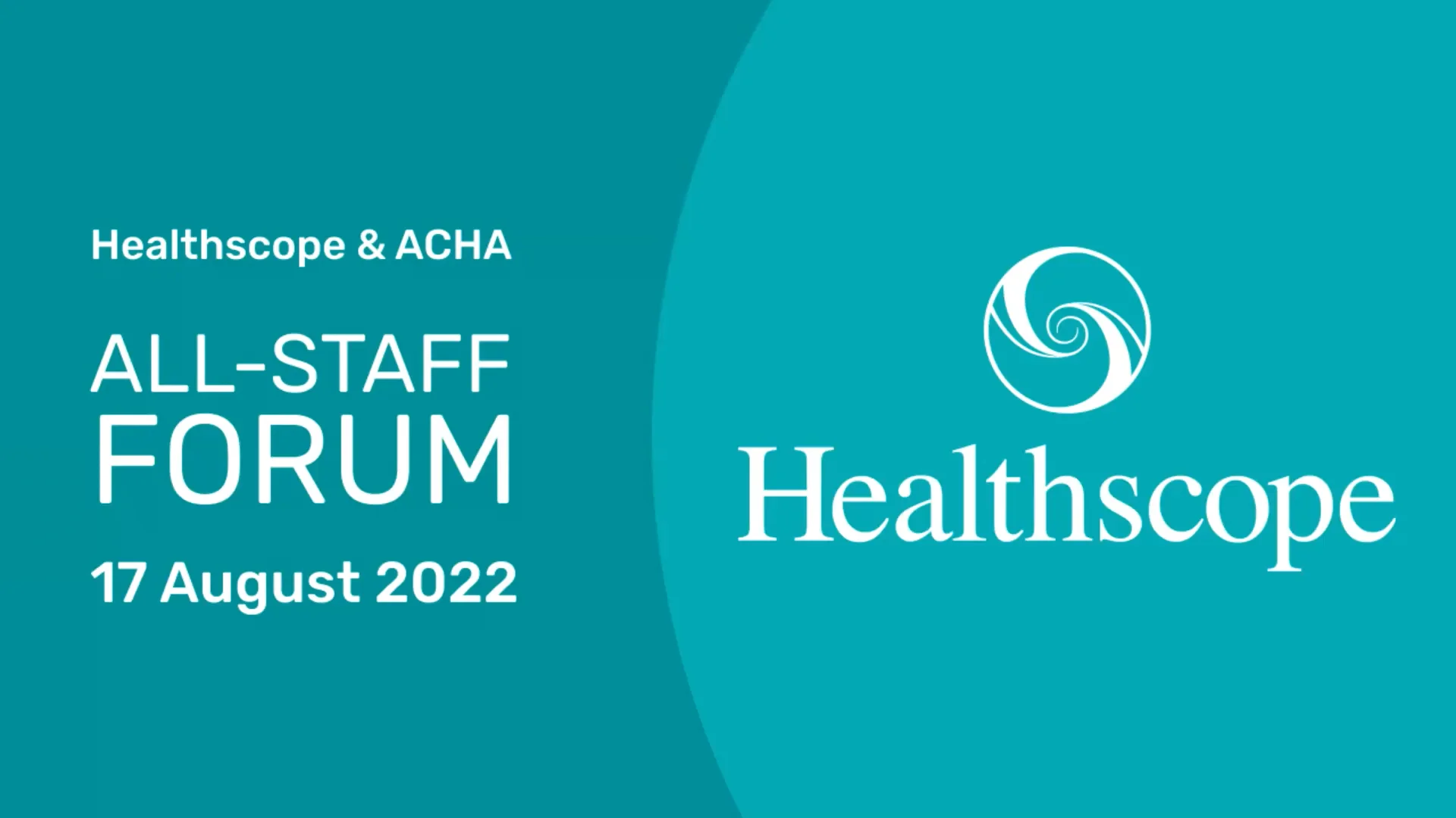 17 August 2022 Staff Forum