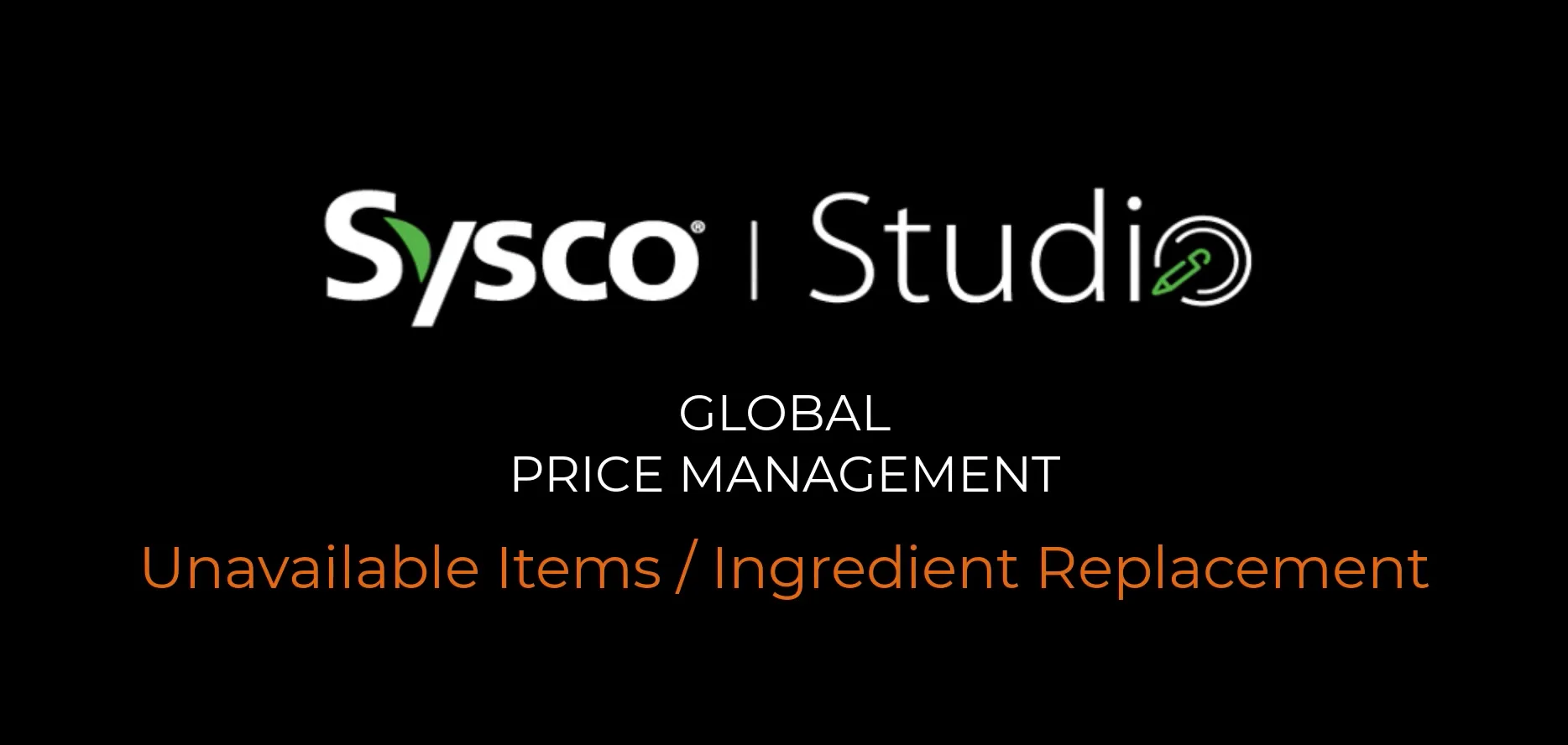 Sysco Studio Video Library - Global Ingredient Replacement on Vimeo
