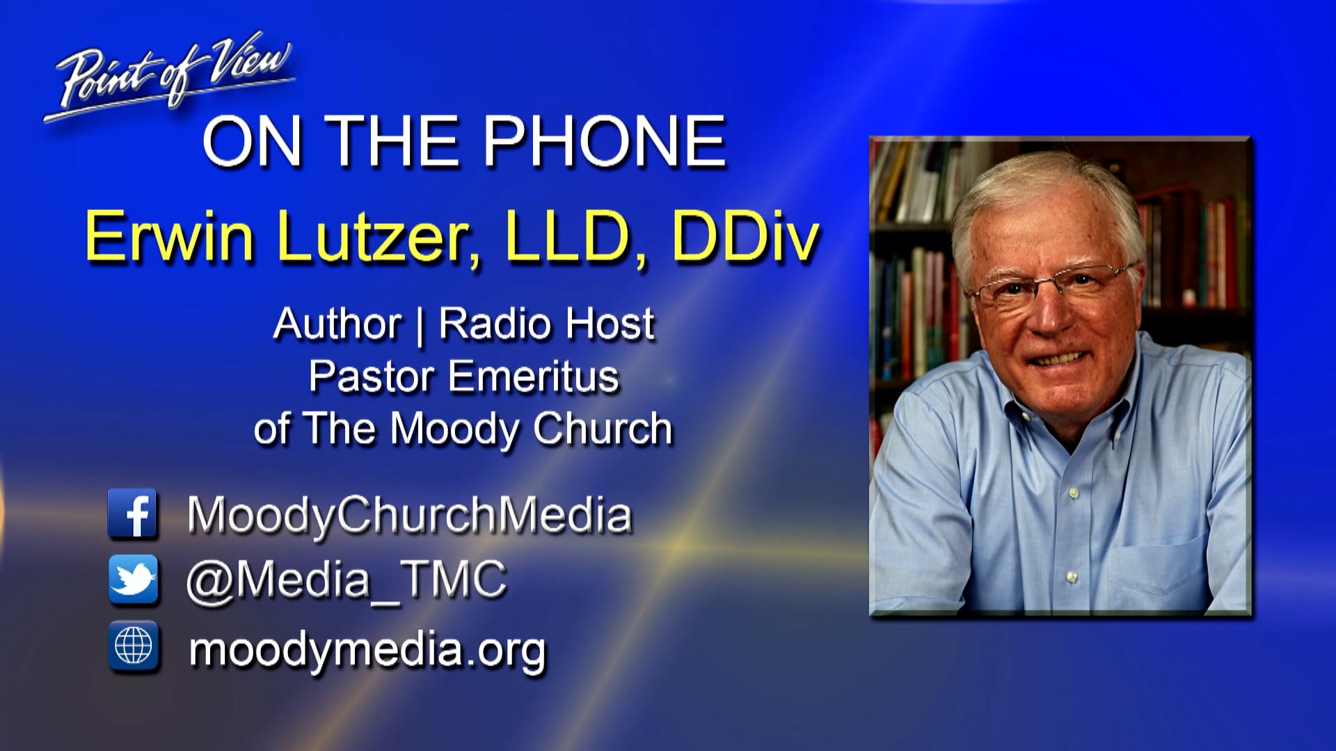 Point of View Livecast - Thursday, August 18, 2022 – Erwin Lutzer on Vimeo