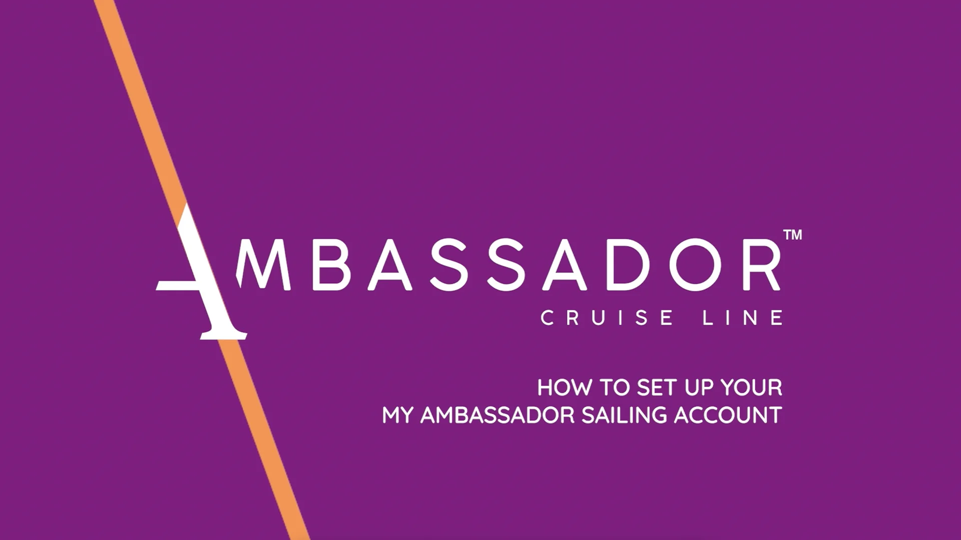 How to Set Up Your 'My Ambassador Sailing' Account