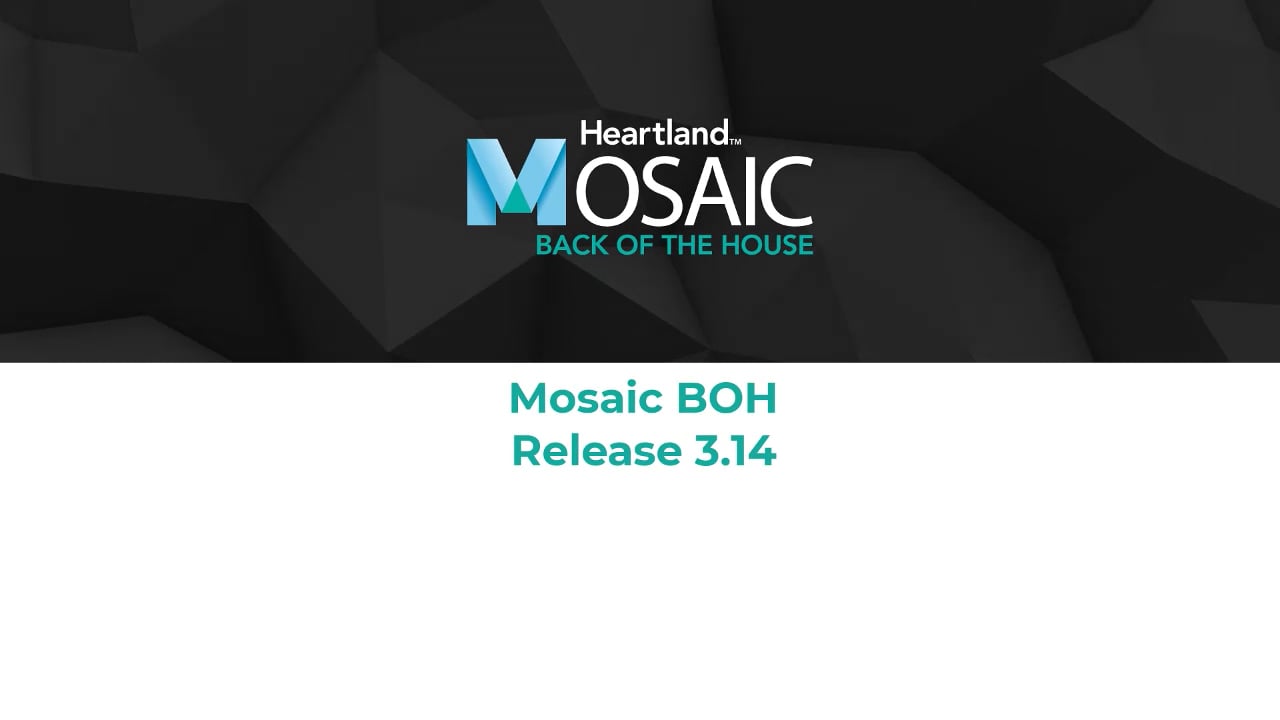 Mosaic BOH 3.14 Release Video on Vimeo