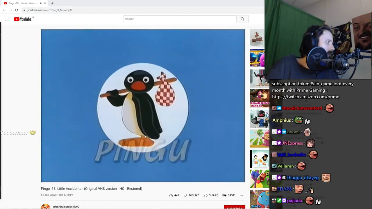 Forsen Reacts to Pingu 18. Little Accidents (Original VHS version HQ ...