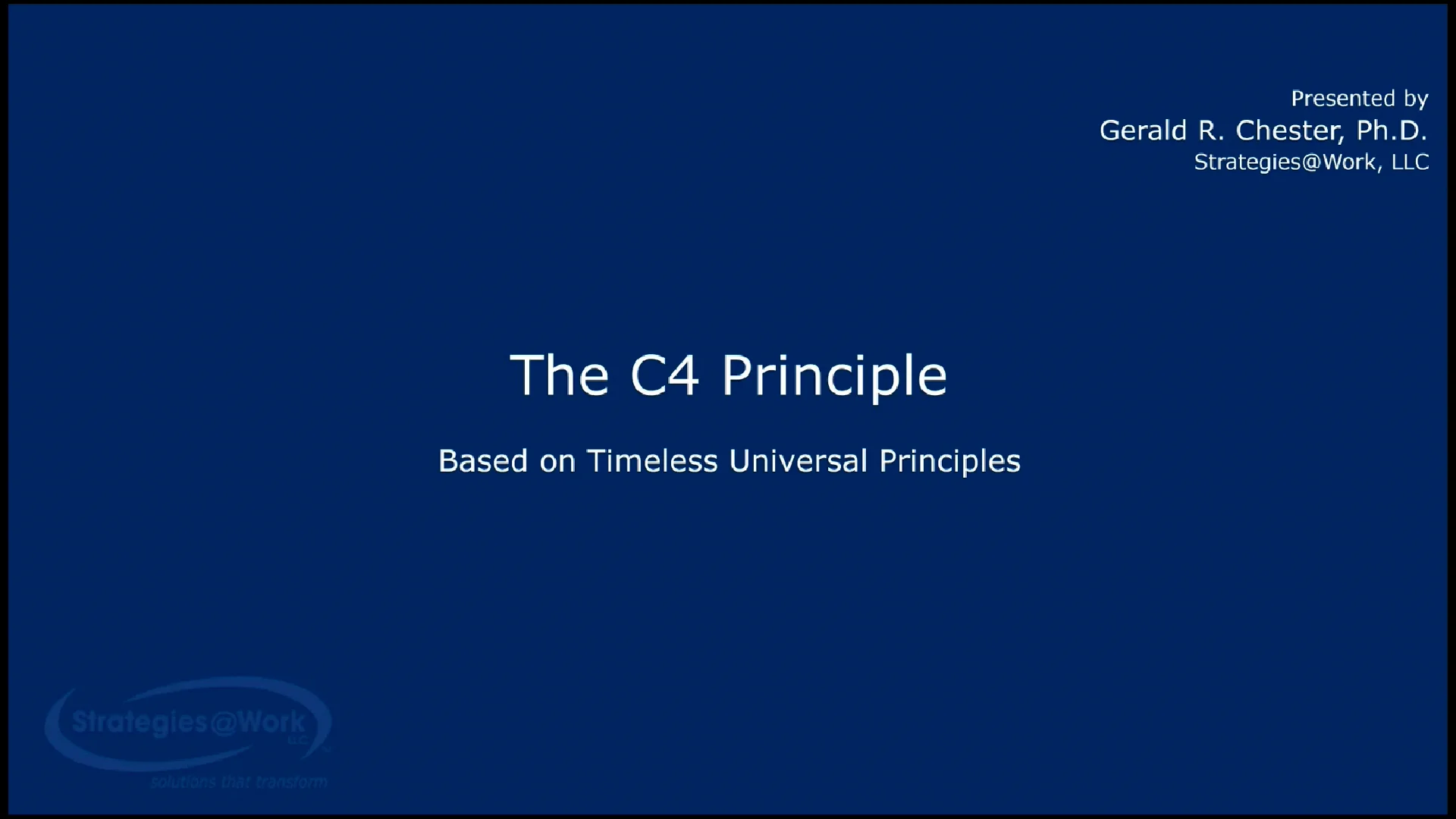 Business Tips - 2. Good Works Biblically Defined and the C4 Principle ...