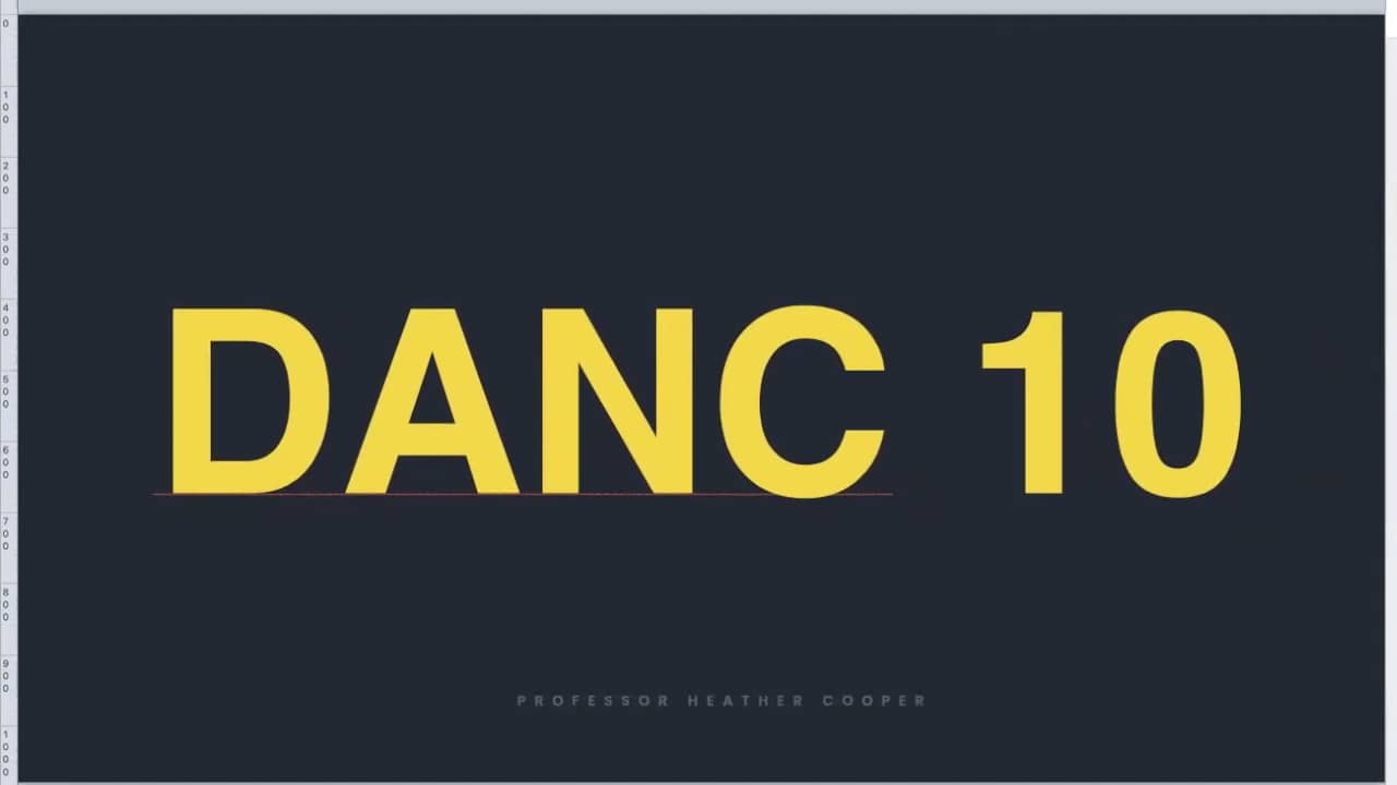 Danc 10 intro module 1 on Vimeo