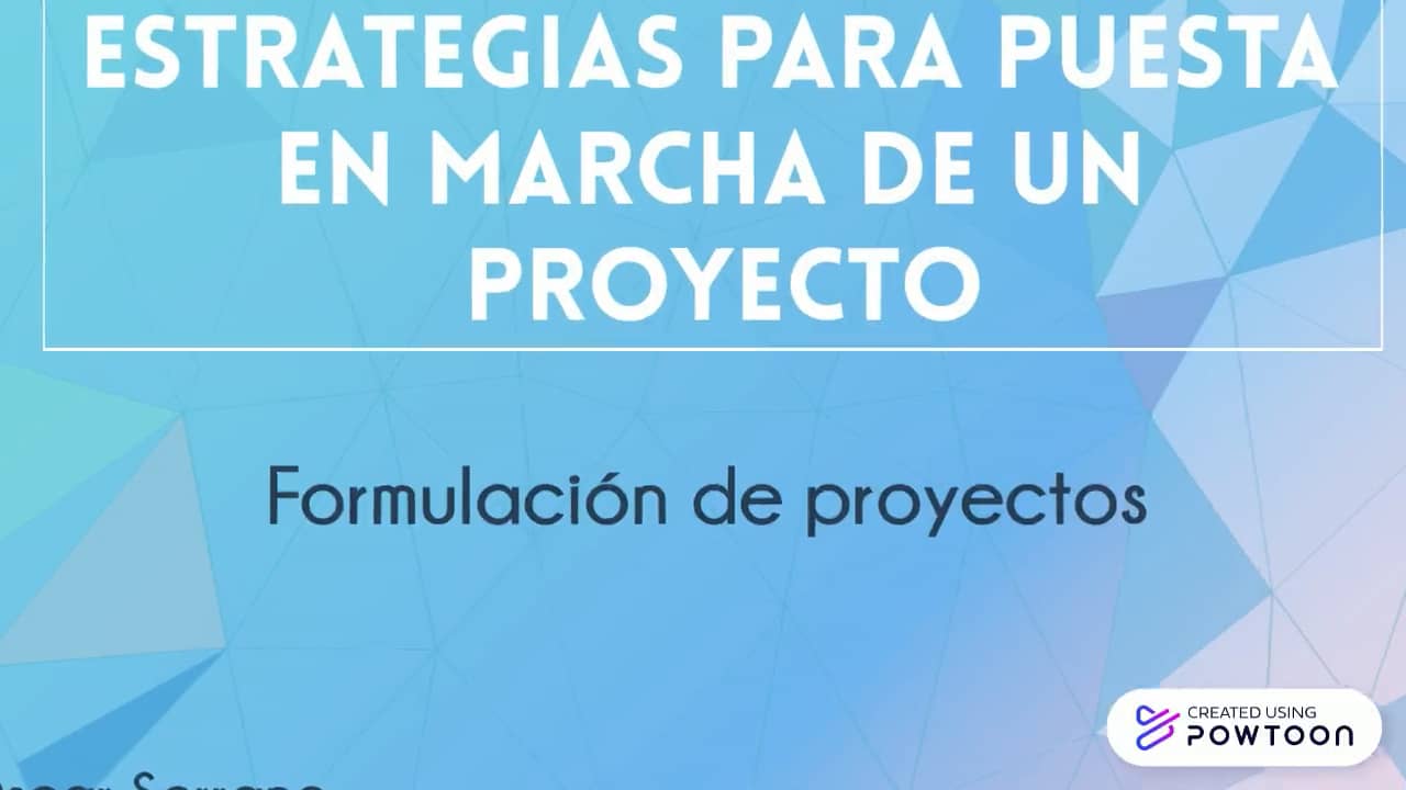 ESTRATEGIA PARA PUESTA EN MARCHA PROYECTO on Vimeo