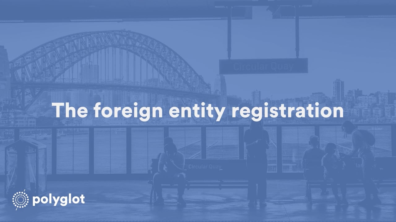 The Foreign Entity Registration - Polyglot Group on Vimeo