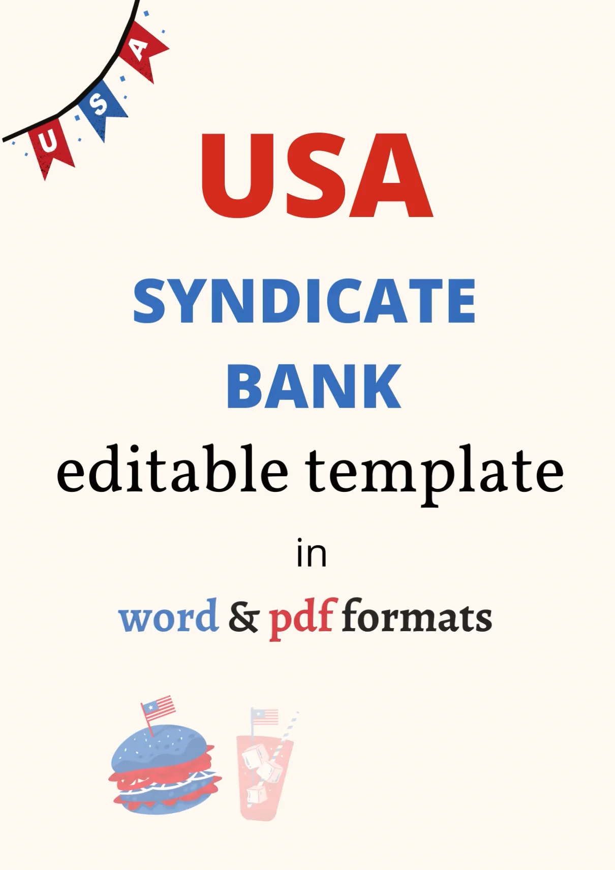 USA SYNDICATE bank editable template in word & pdf formats on Vimeo