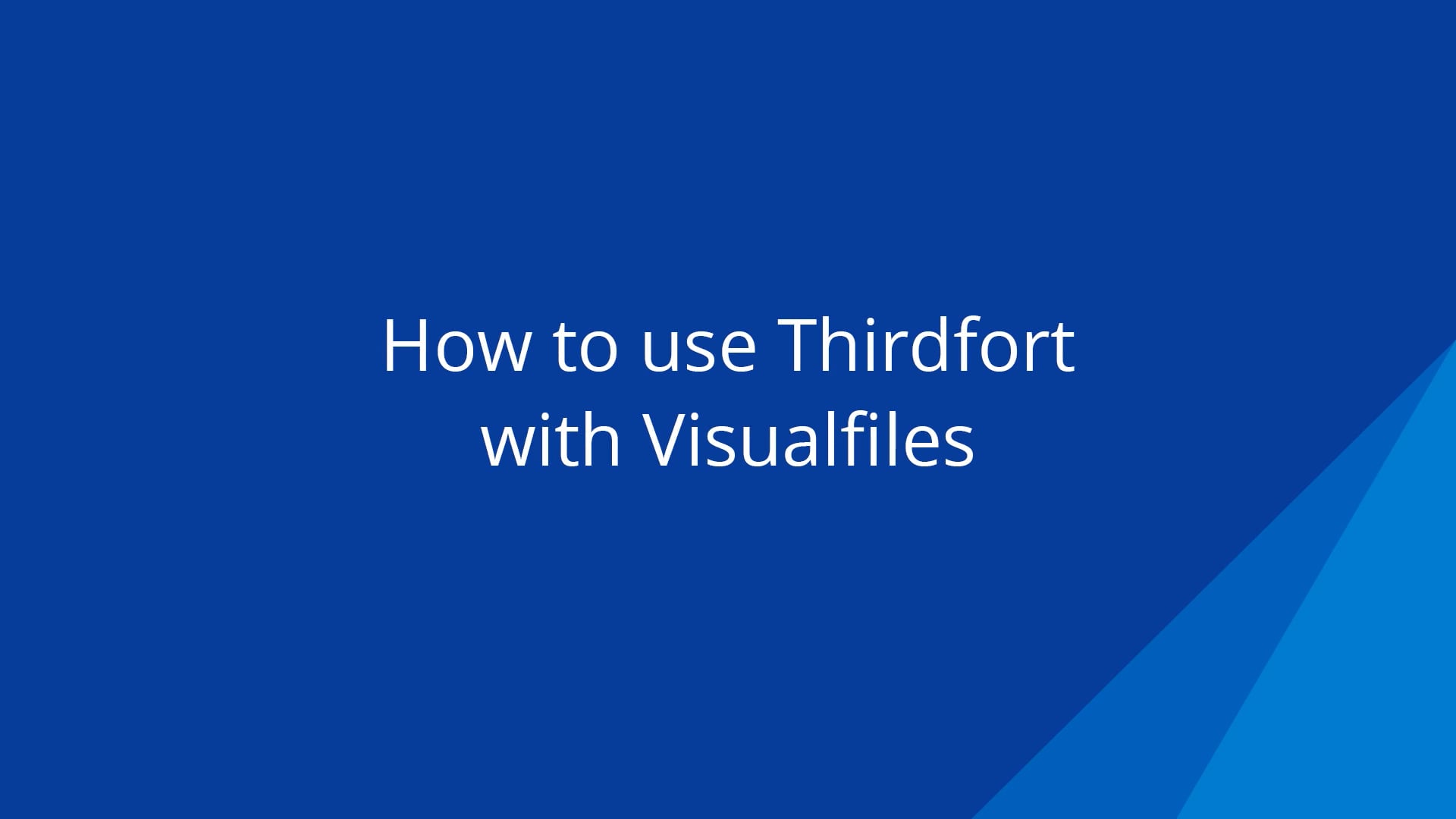 Zylpha Bundling - How to use Thirdfort with Visualfiles on Vimeo