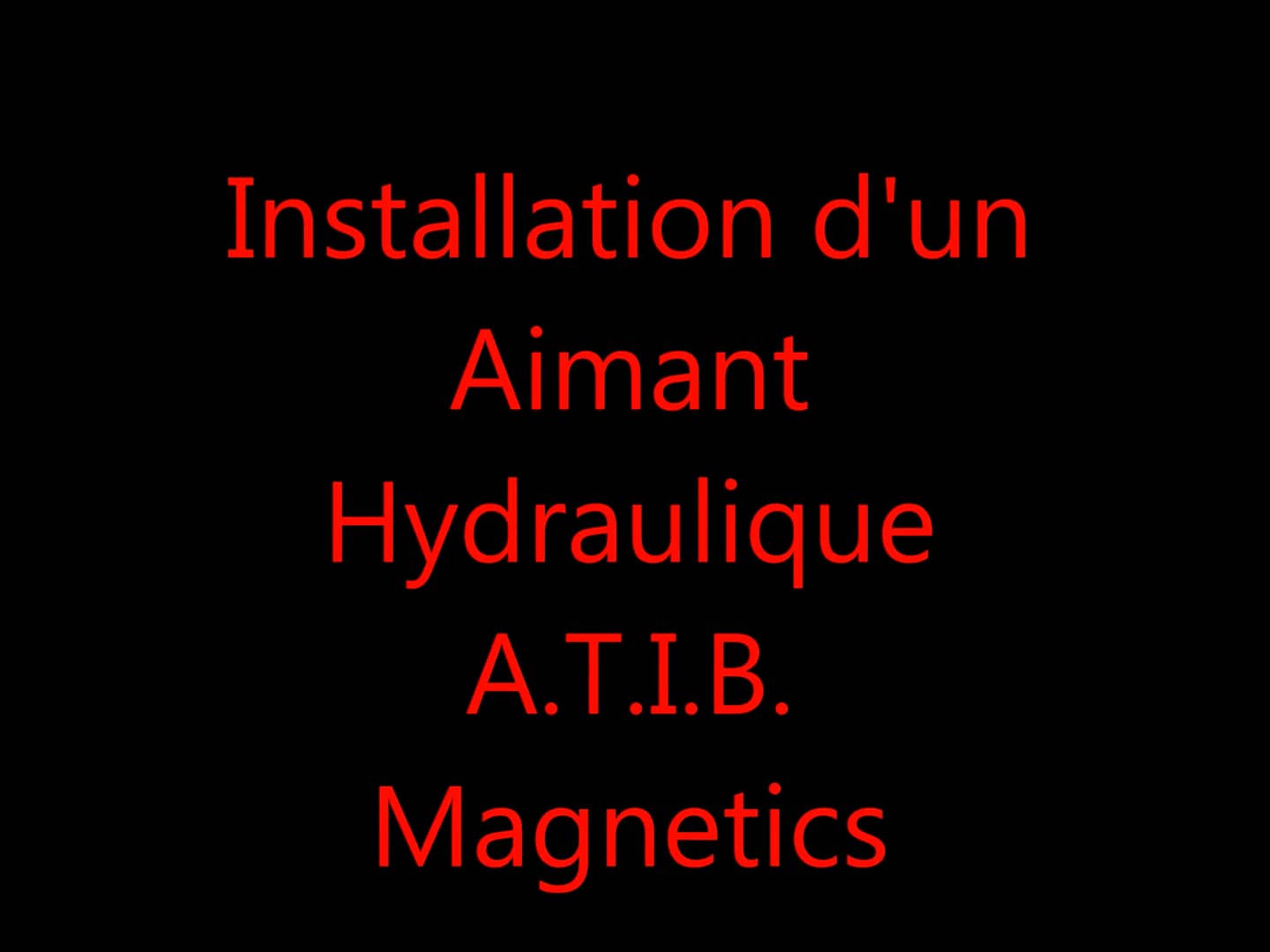 Installation d'un aimant hydraulique - ATIB Magnetics on Vimeo