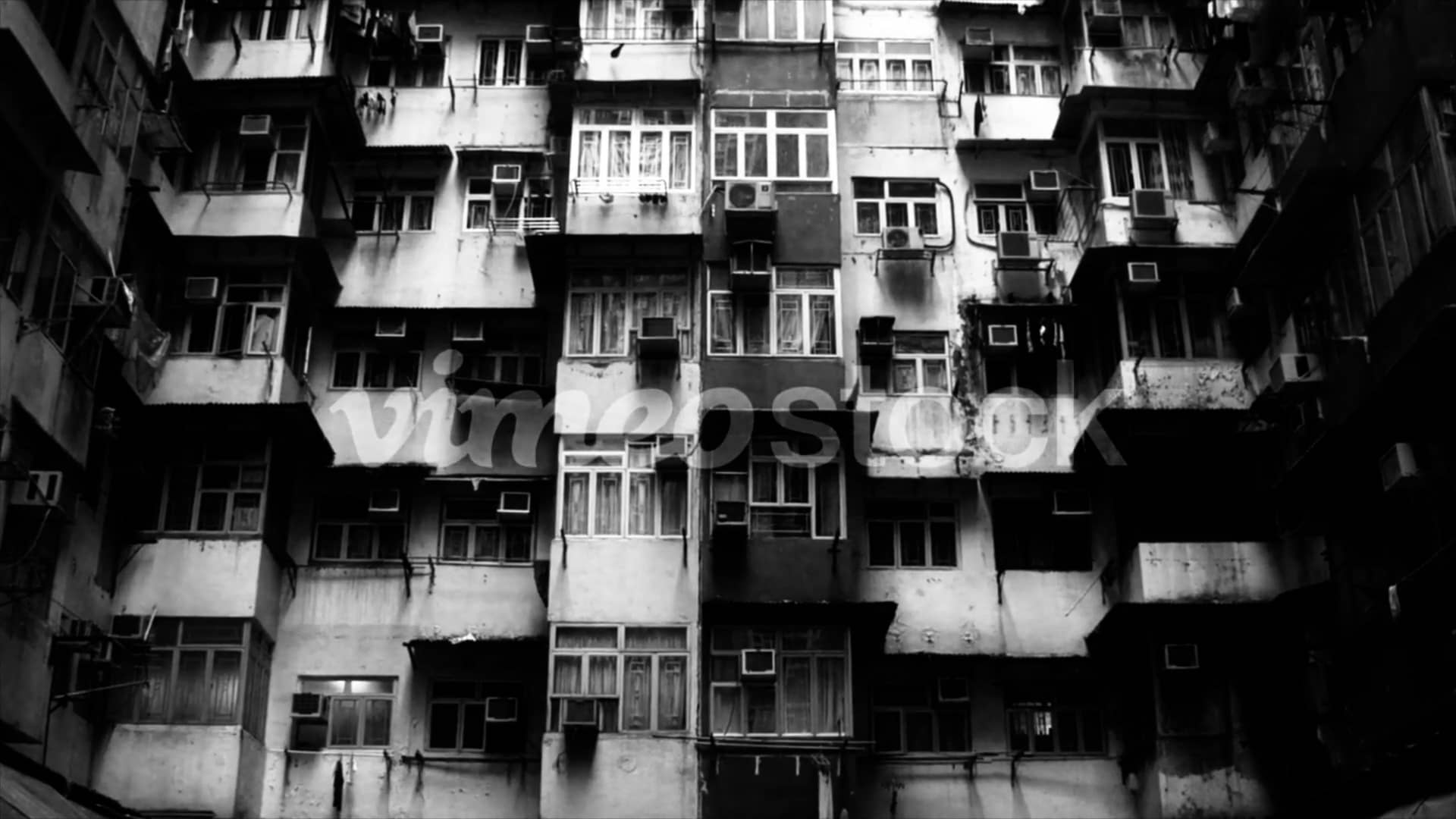 Dingy stacked apartments in Hong Kong, China_BW on Vimeo