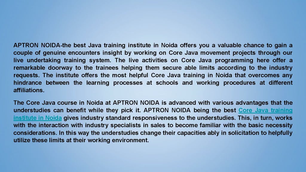Ongoing Tasks based Core Java Training and Insistence.mp4 on Vimeo
