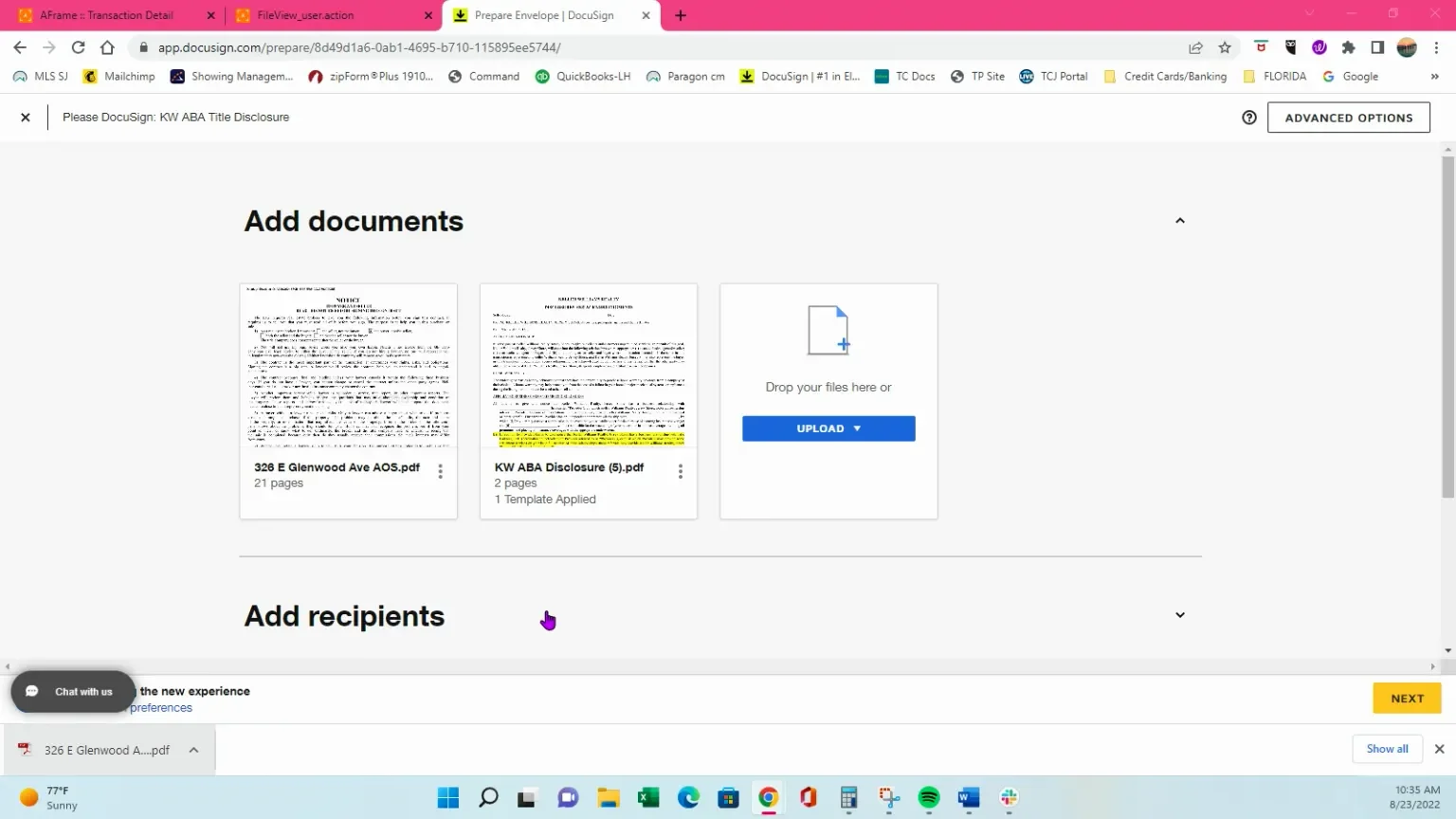 DocuSign- Adding initials on Vimeo